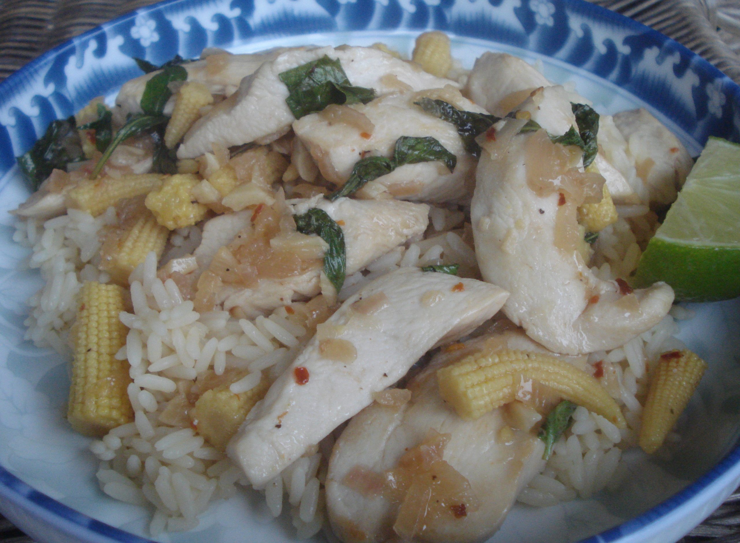 Thai-Style Basil Chicken - A Big Mouthful
