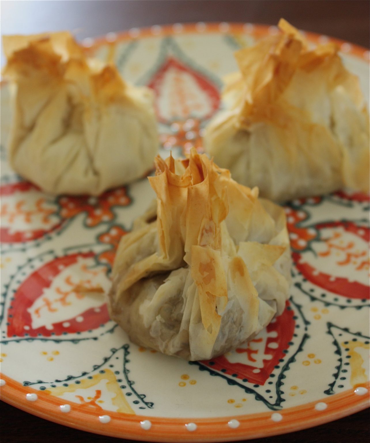 Mushroom Phyllo Pouches - A Big Mouthful